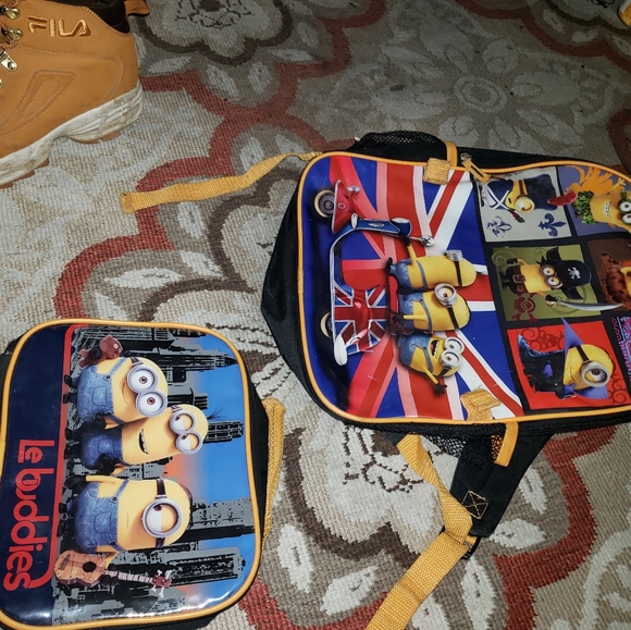 Accessories | Minions Backpack With Attachable Matching Lunch Box Like ...